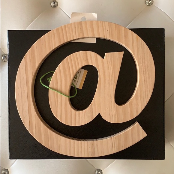 Target | Accents | Nwt Target Wood At Sign Wood Symbol Hand Made | Poshmark